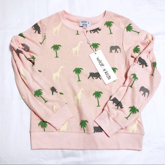 Wildfox | Shirts & Tops | Wildfox Kids Pink Safari Beach Jumper | Poshmark